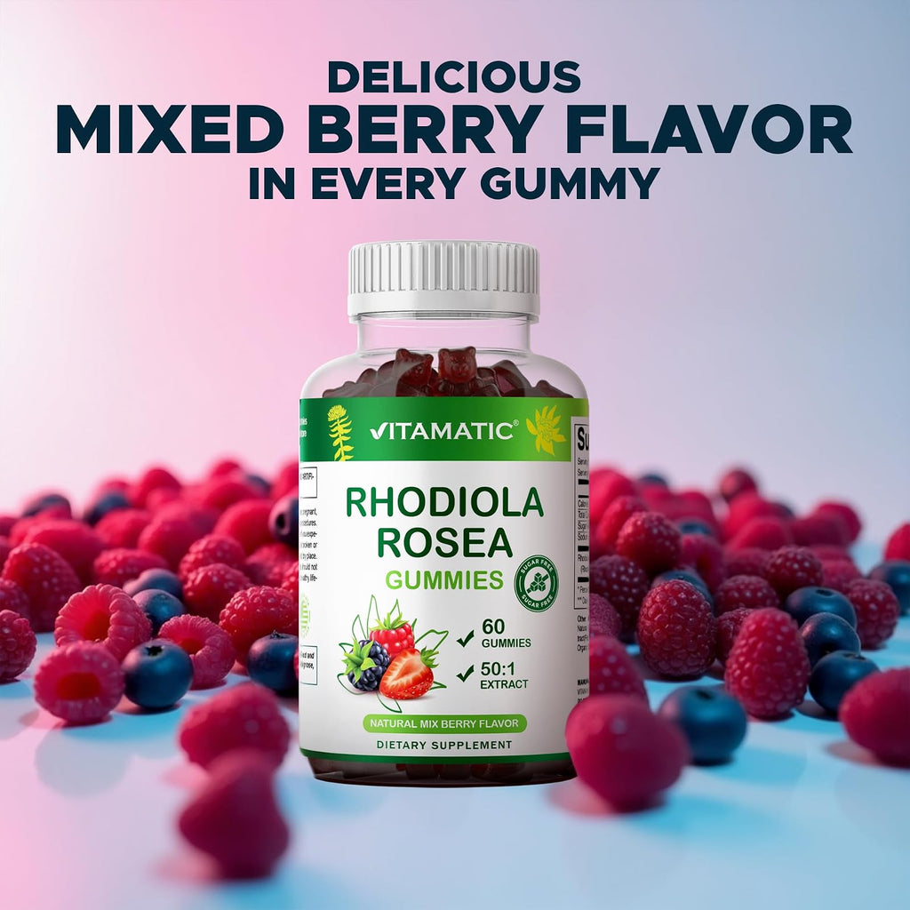 Easy-to-take rhodiola rosea gummy vitamins