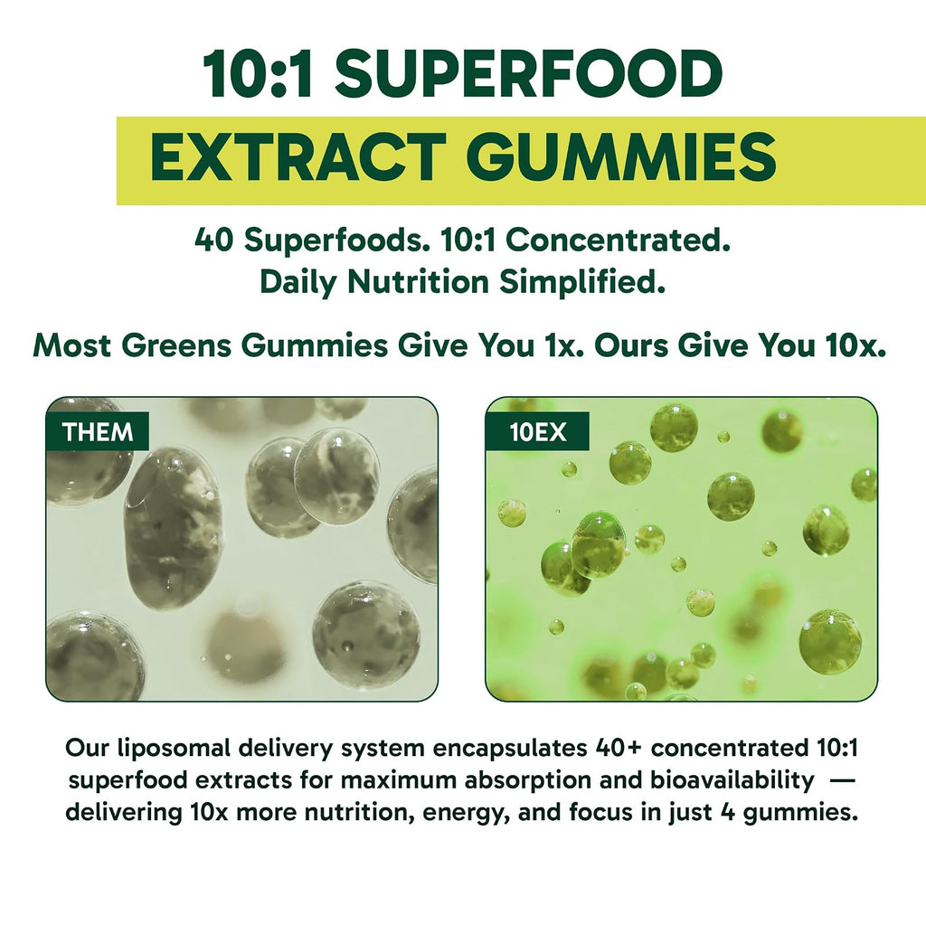 easy-to-take Super Greens gummies