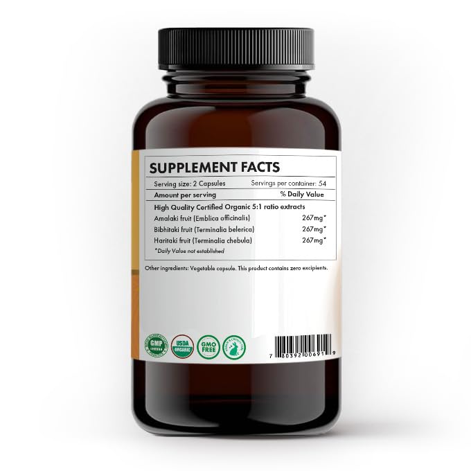 Easy-to-take triphala veggie capsules