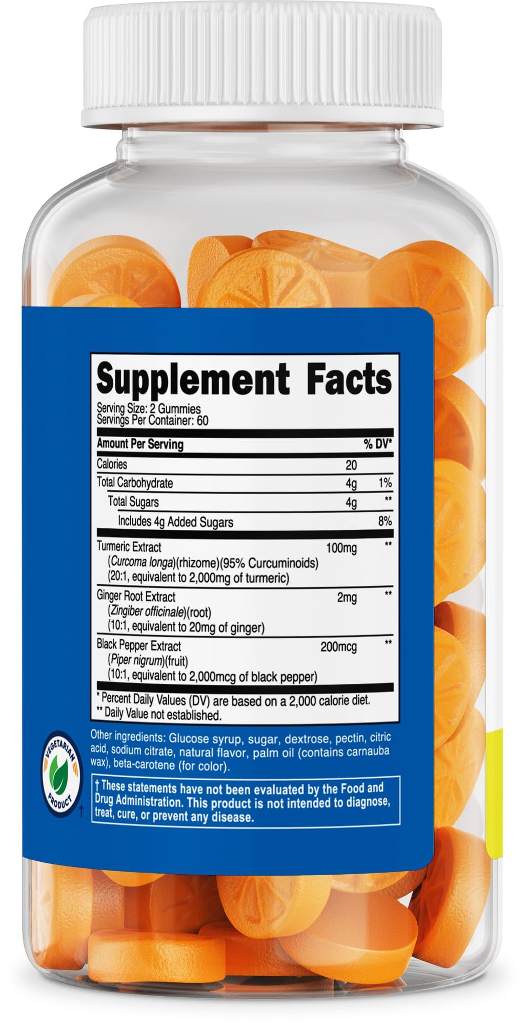 Easy to take turmeric supplement gummies