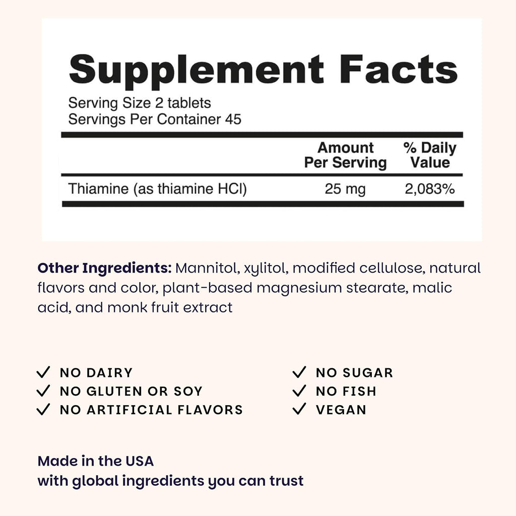 easy-to-take Vitamin B1 melts