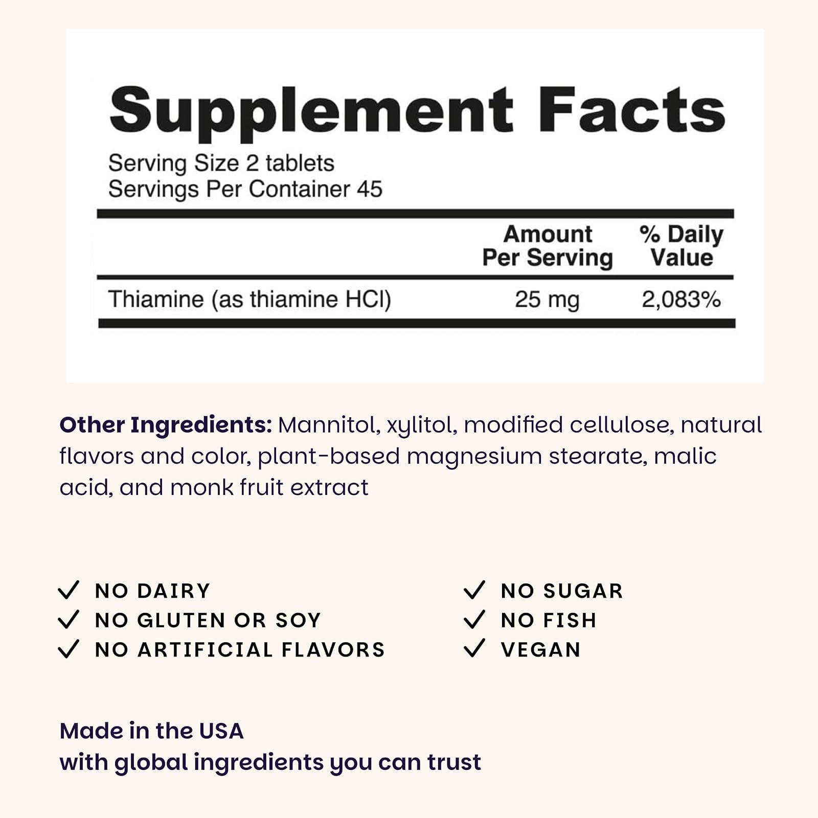 easy-to-take Vitamin B1 melts