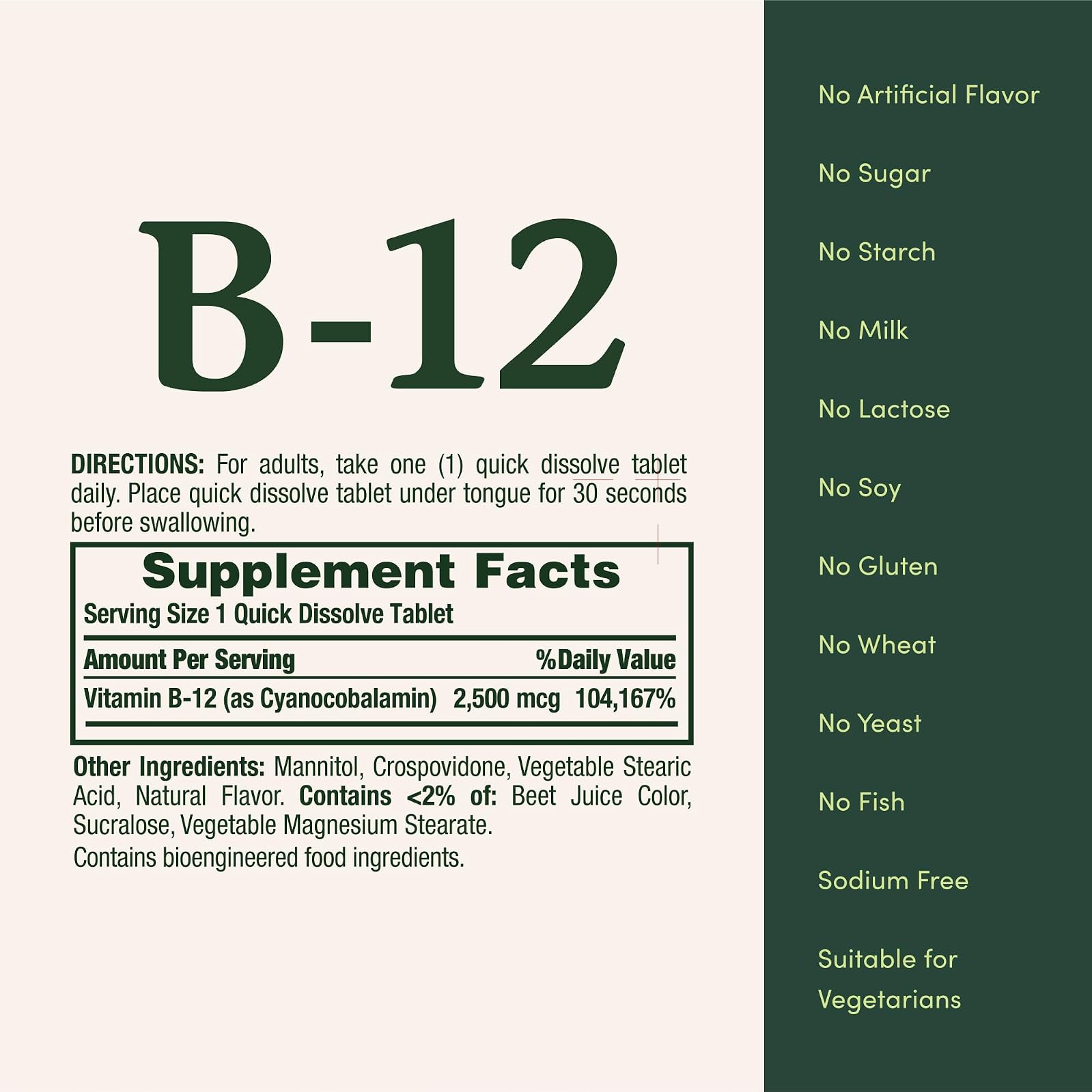 easy to take vitamin B12 tablets