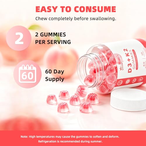 Easy-to-take Vitamin D3 K2 gummies