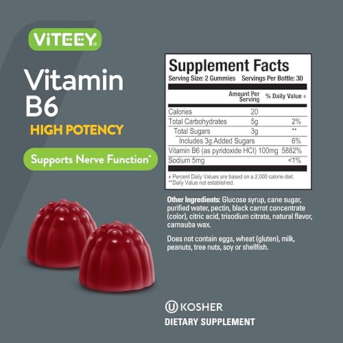Easy-to-take Viteey B6 gummies