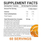 Easy to take Zinc Gummies for adults