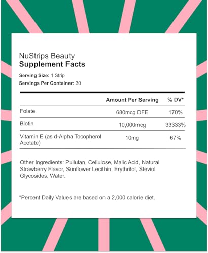 easy-to-use biotin beauty strips