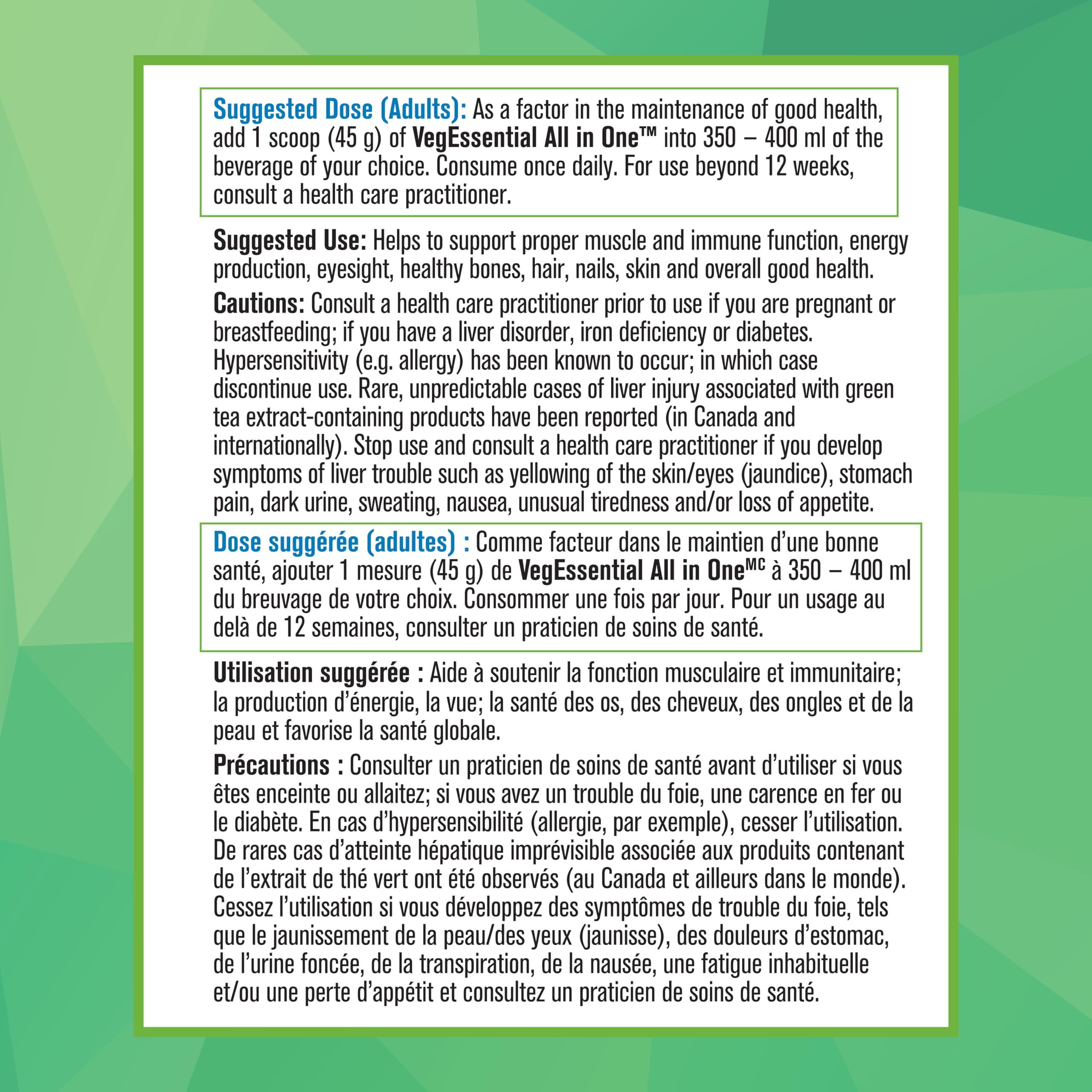 easy-to-use blended vitamin supplement powder