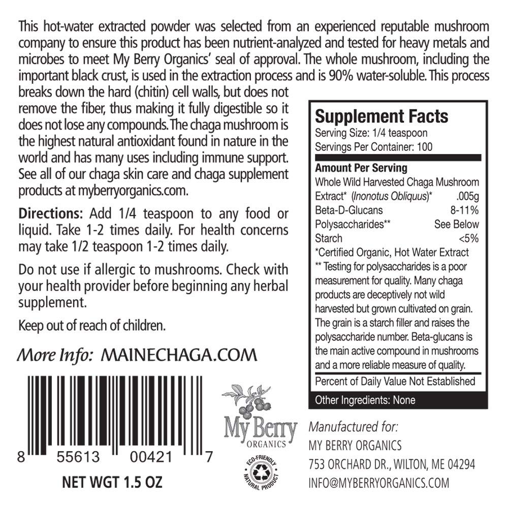 easy to use chaga mushroom powder