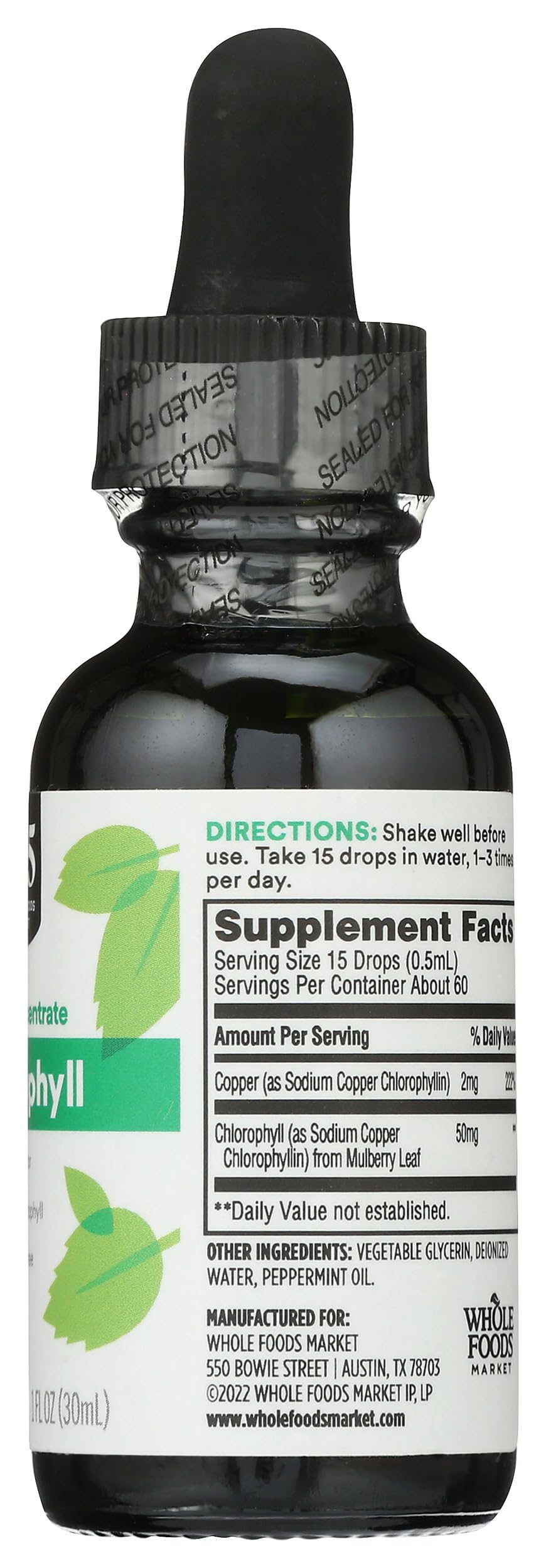 easy-to-use chlorophyll liquid drops