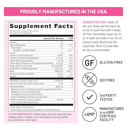 easy-to-use collagen liquid tubes