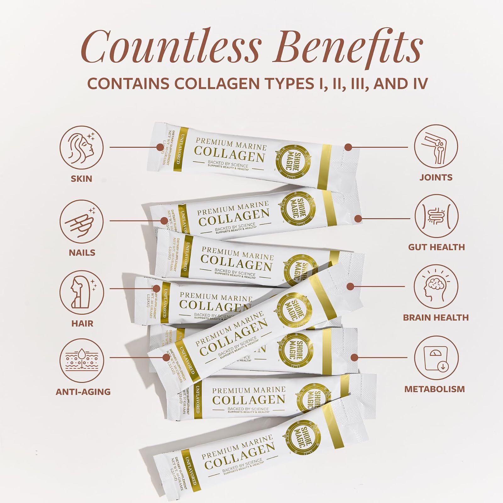easy-to-use collagen powder packets