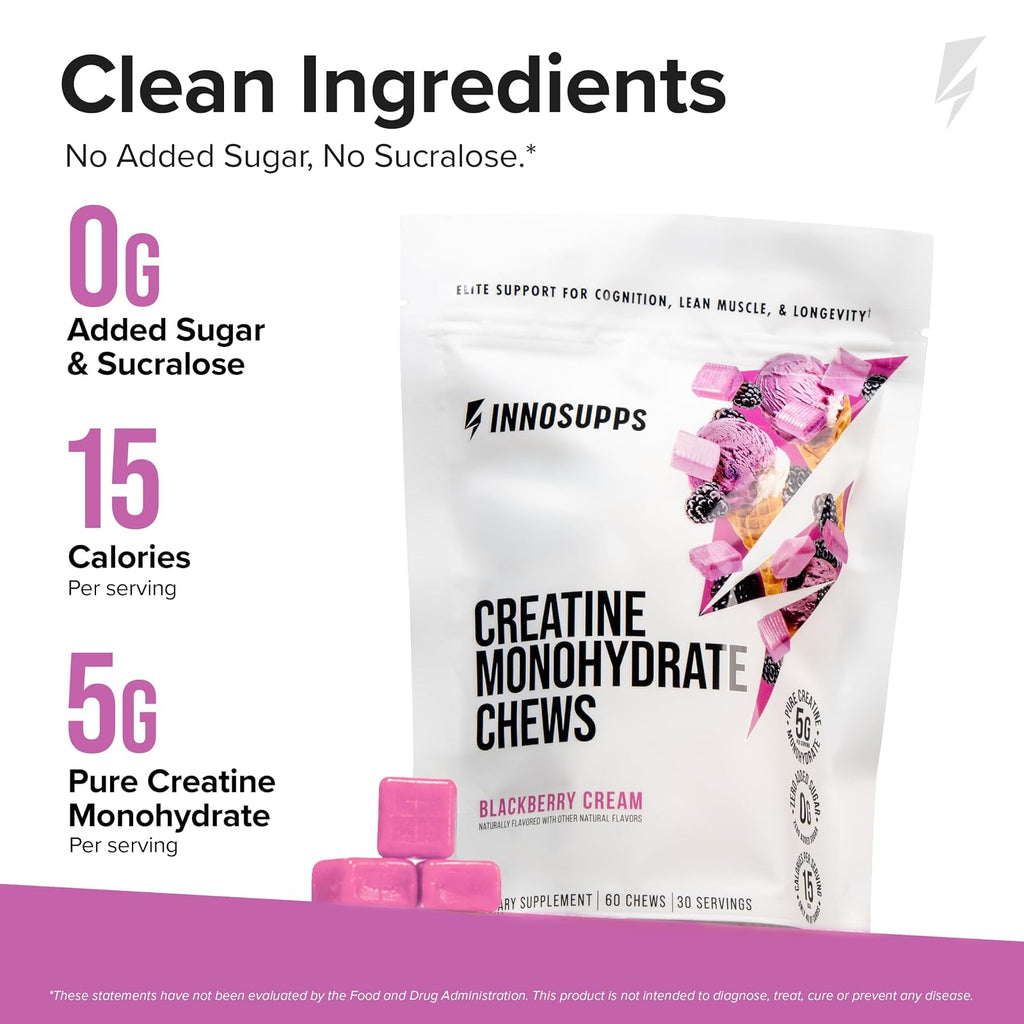 Easy-to-use creatine chews on-the-go