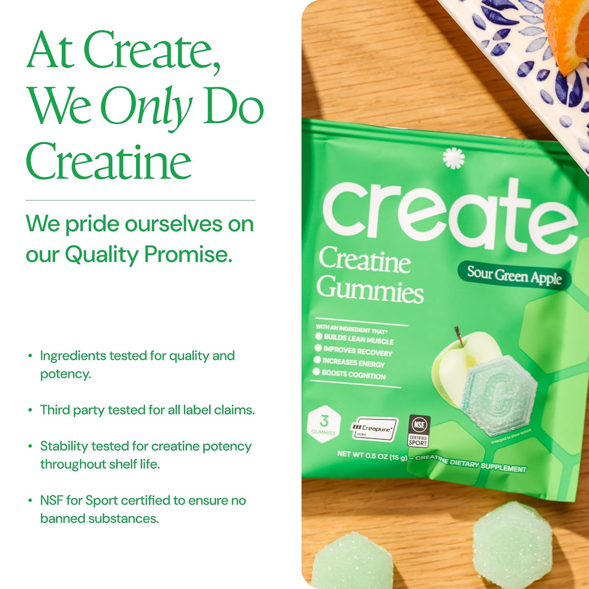 Easy-to-use creatine gummies for workouts