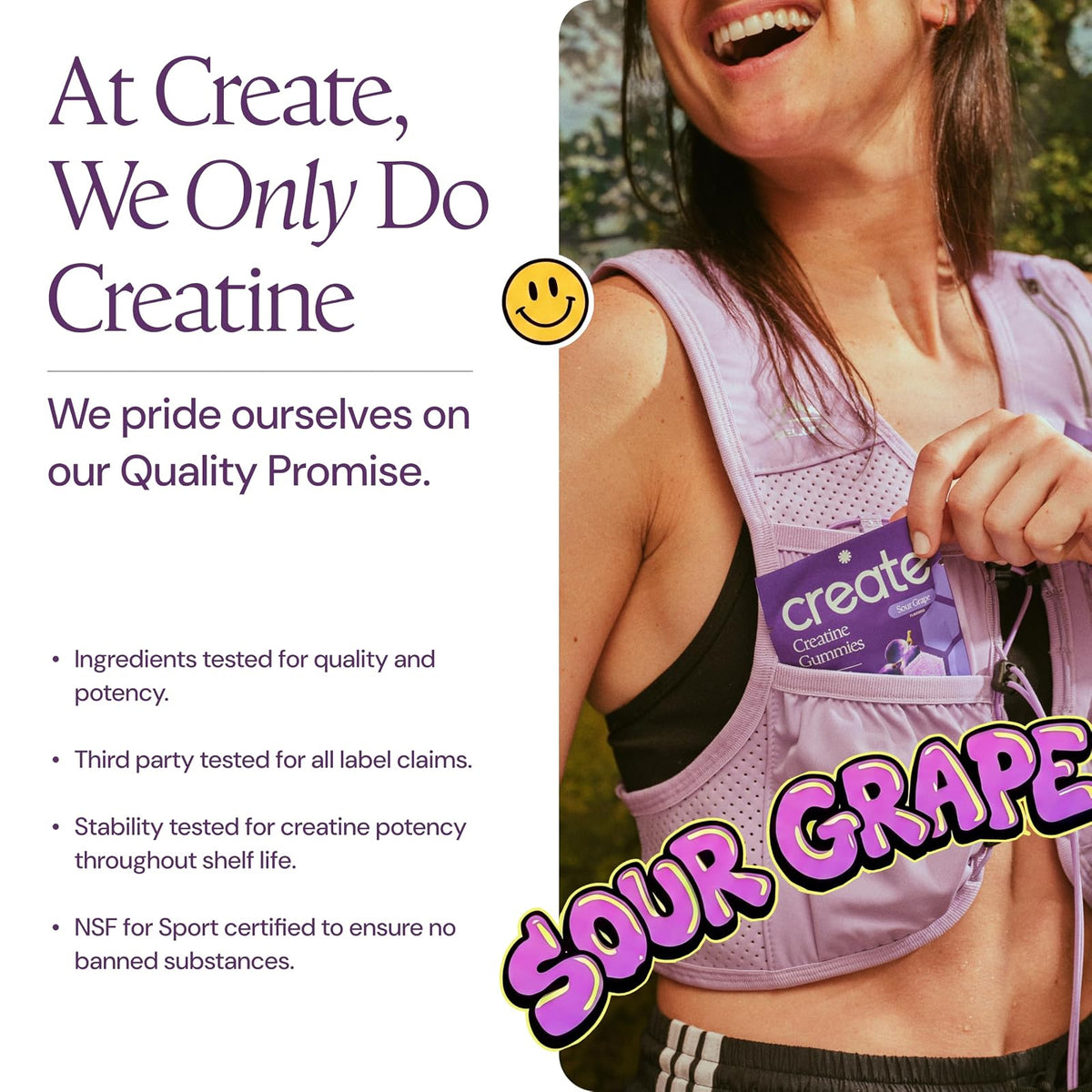 Easy-to-use creatine monohydrate gummies