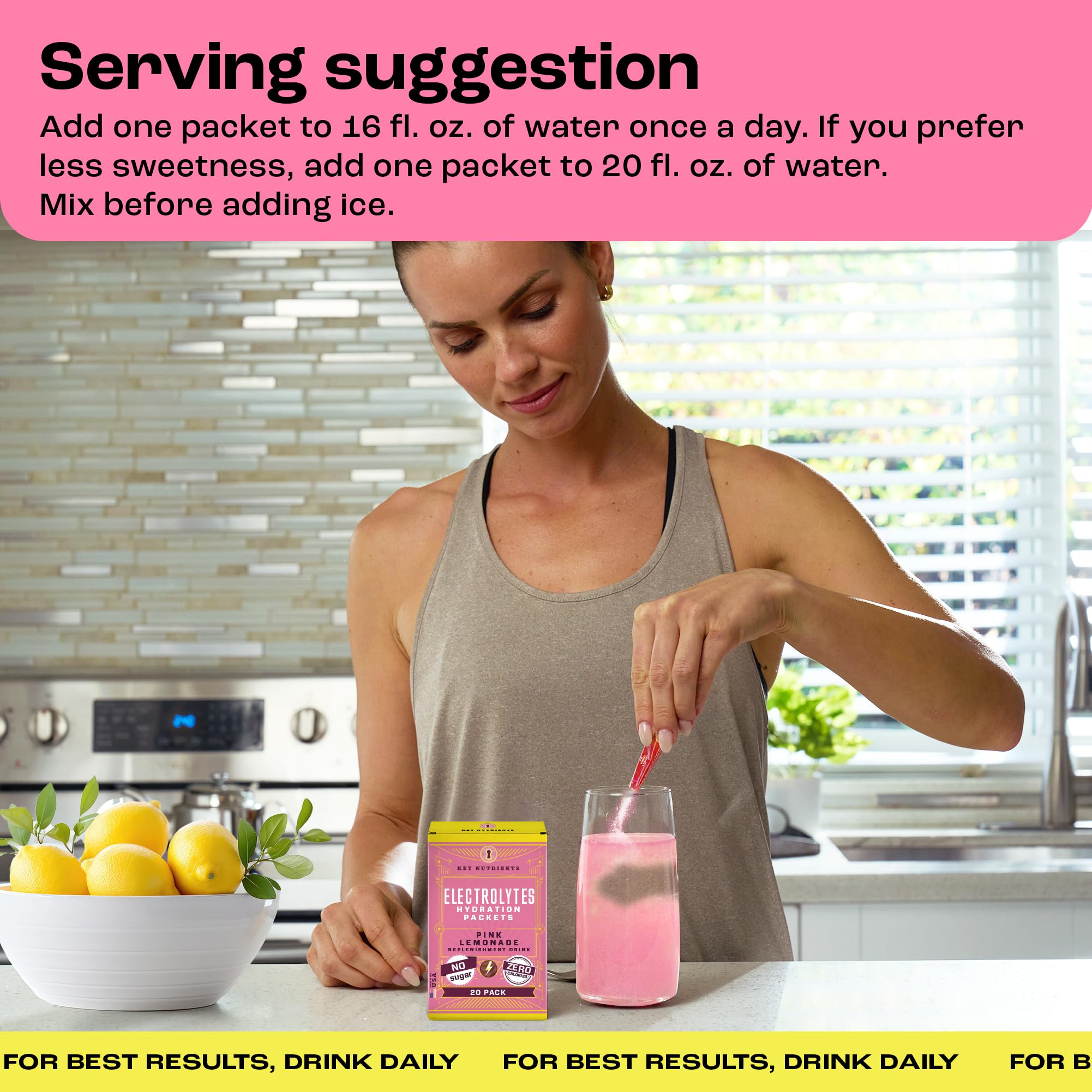 easy-to-use electrolyte packets