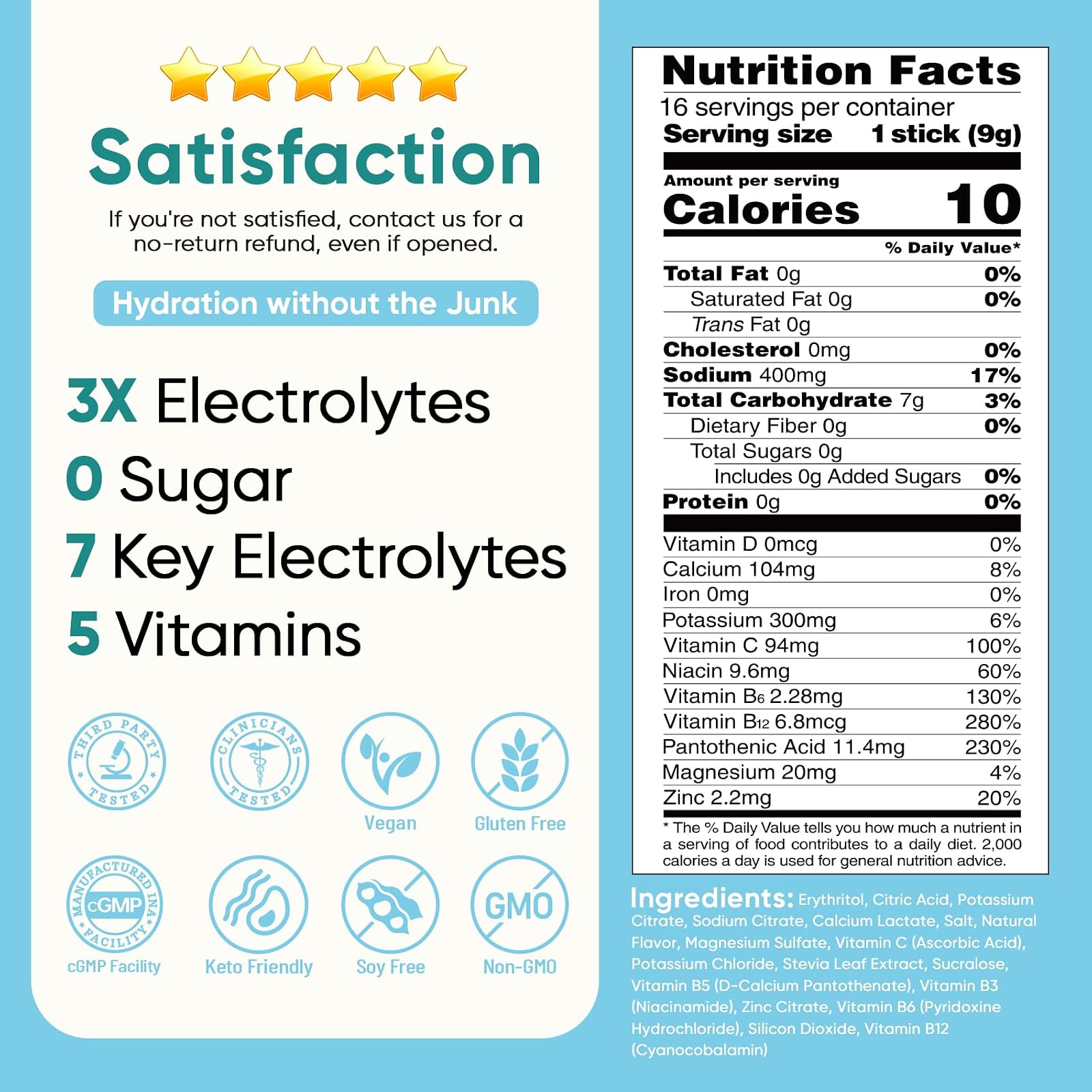 easy-to-use electrolyte powder for recovery