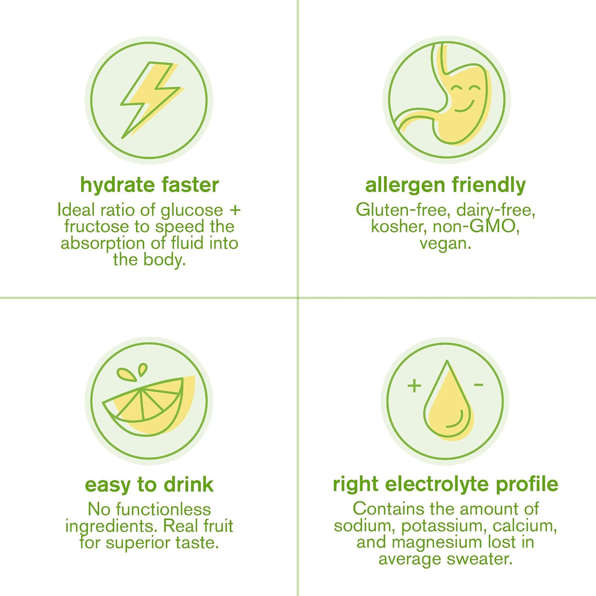 easy-to-use electrolyte powder packets