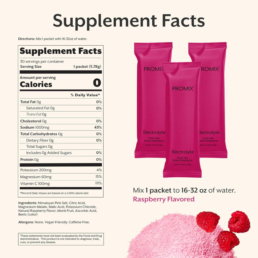 easy-to-use electrolyte powder packets