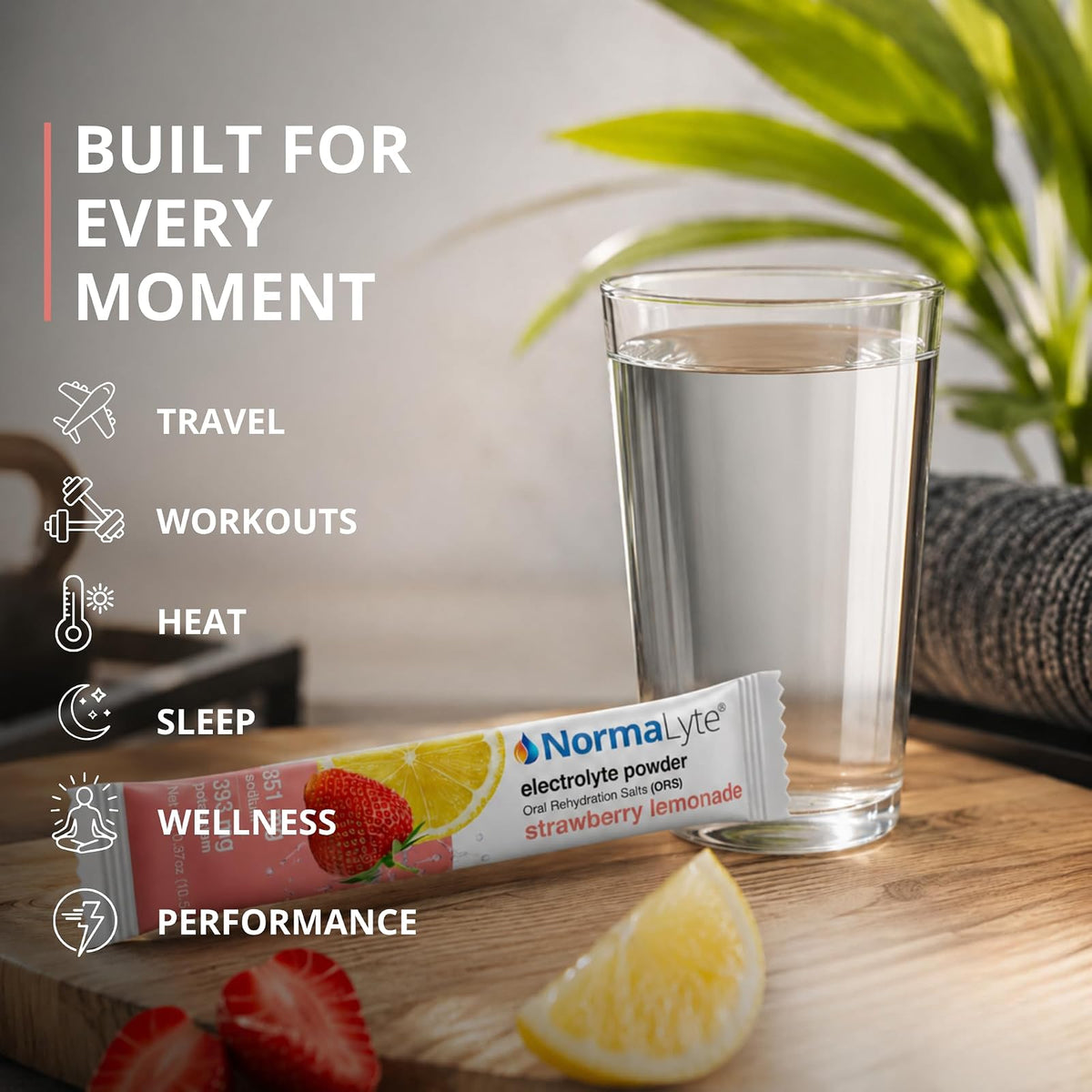 easy-to-use electrolyte powder packets