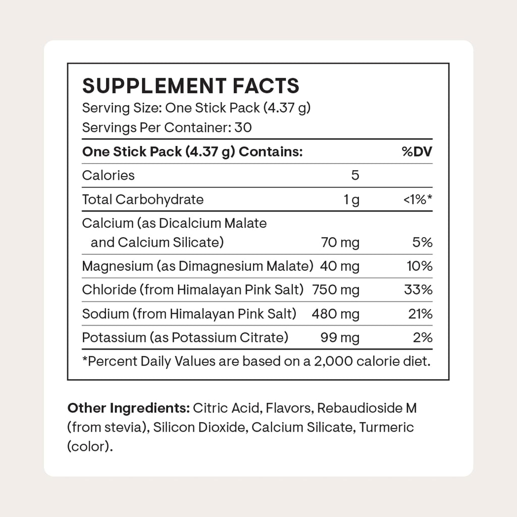 easy-to-use electrolyte powder packets
