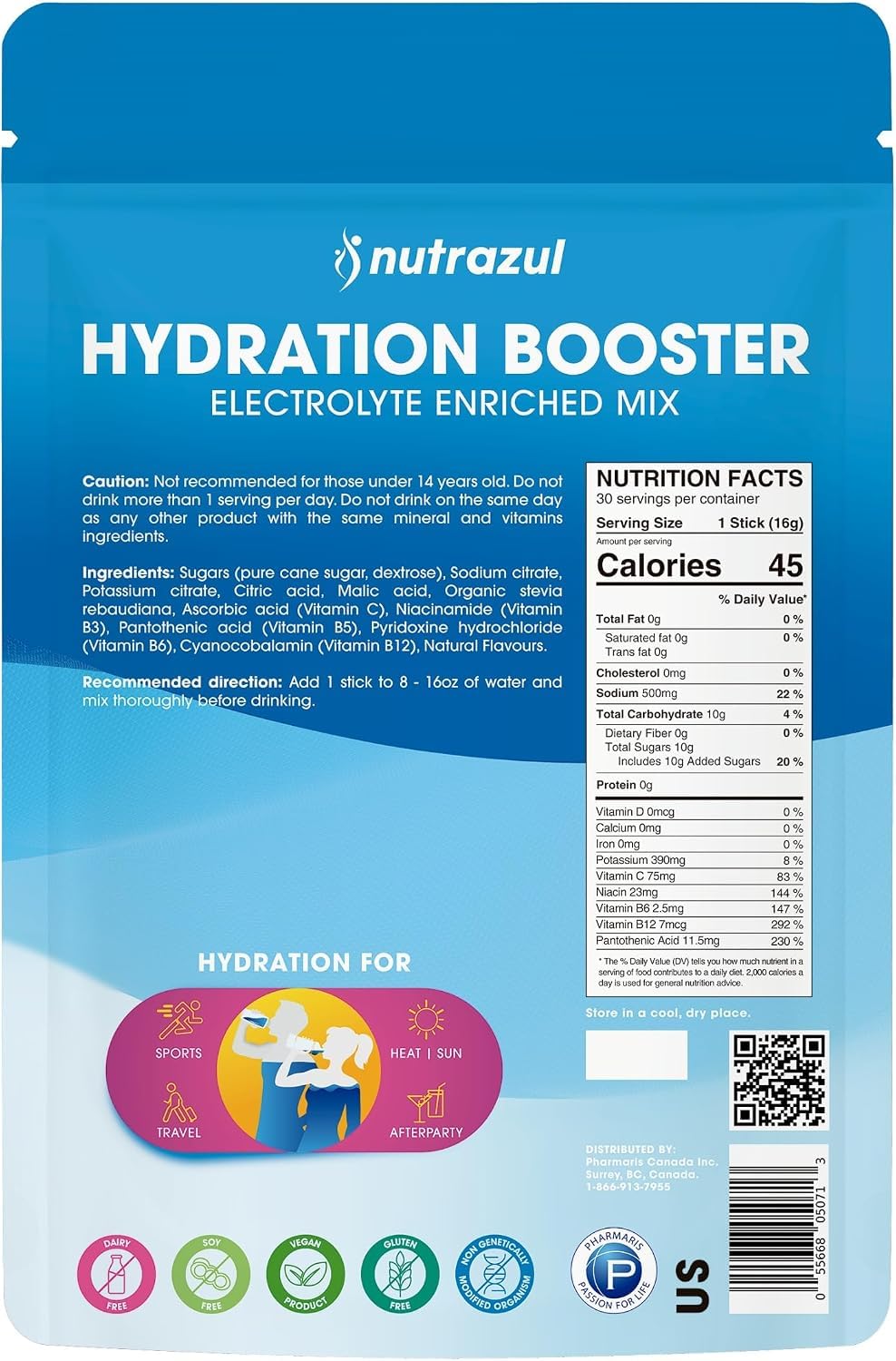 easy-to-use electrolyte powder sticks