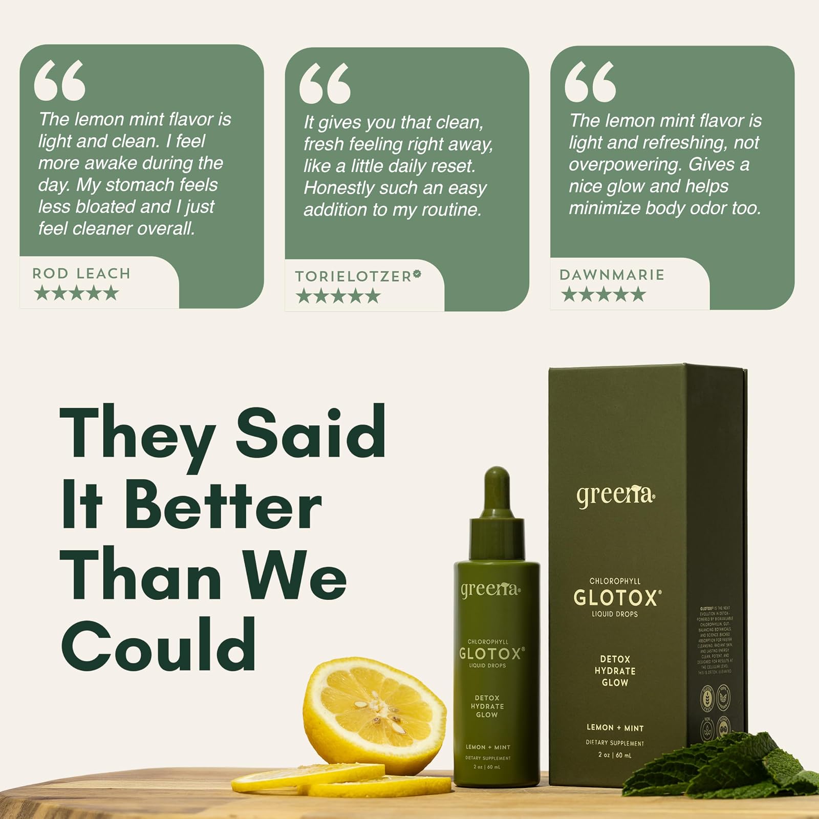 easy-to-use GLOTOX chlorophyll supplement