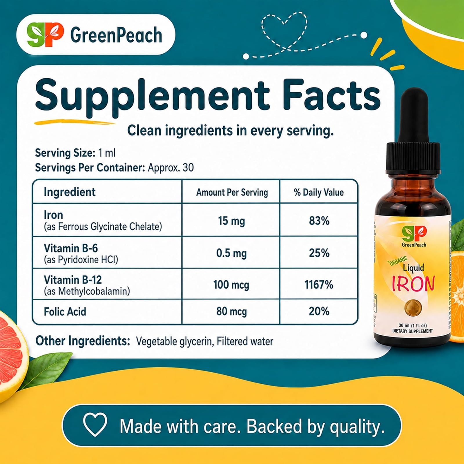 easy-to-use iron drops for daily nutrition