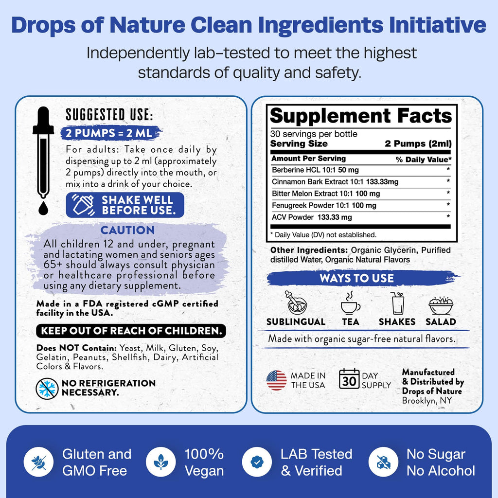 easy-to-use liquid berberine drops
