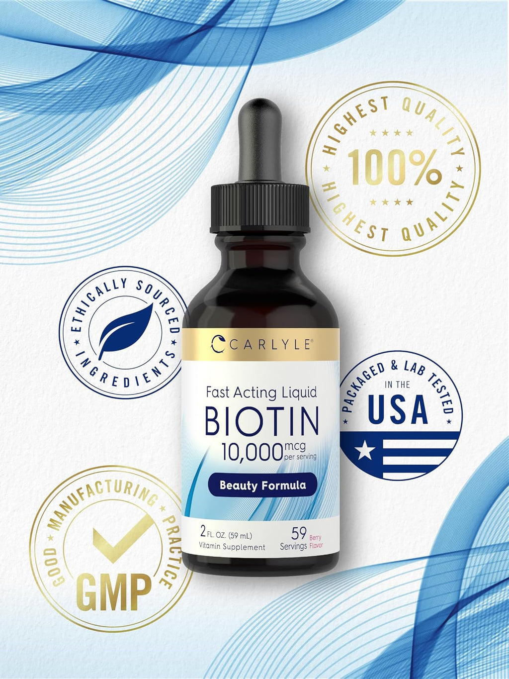 Easy-to-use liquid biotin formula