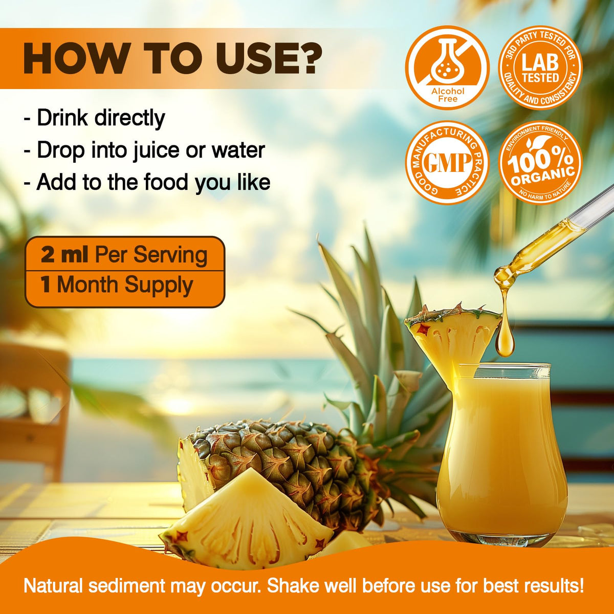 Easy-to-use liquid quercetin