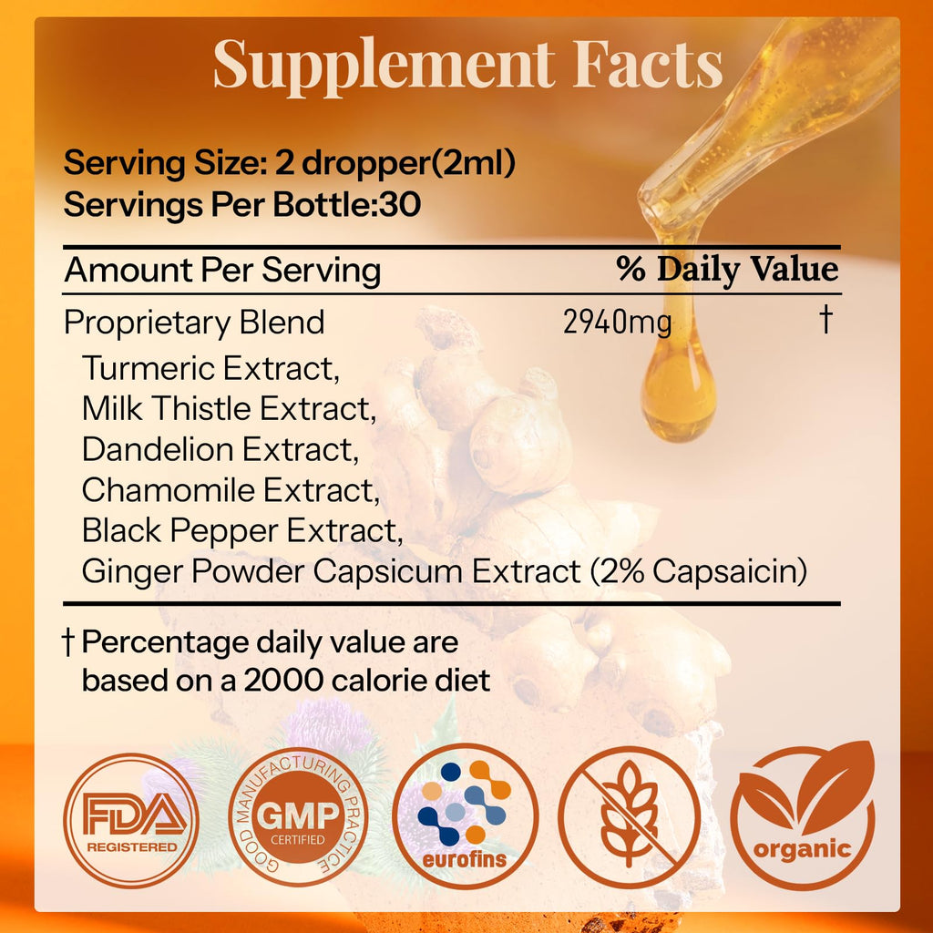 Easy-to-use liquid turmeric supplement
