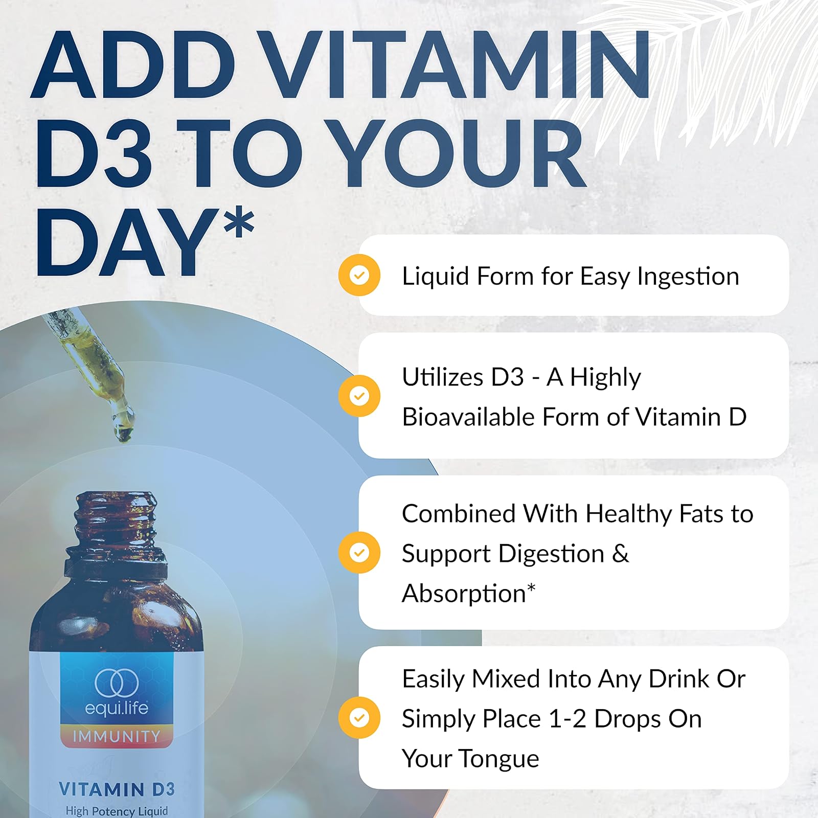 Easy-to-use liquid Vitamin D3