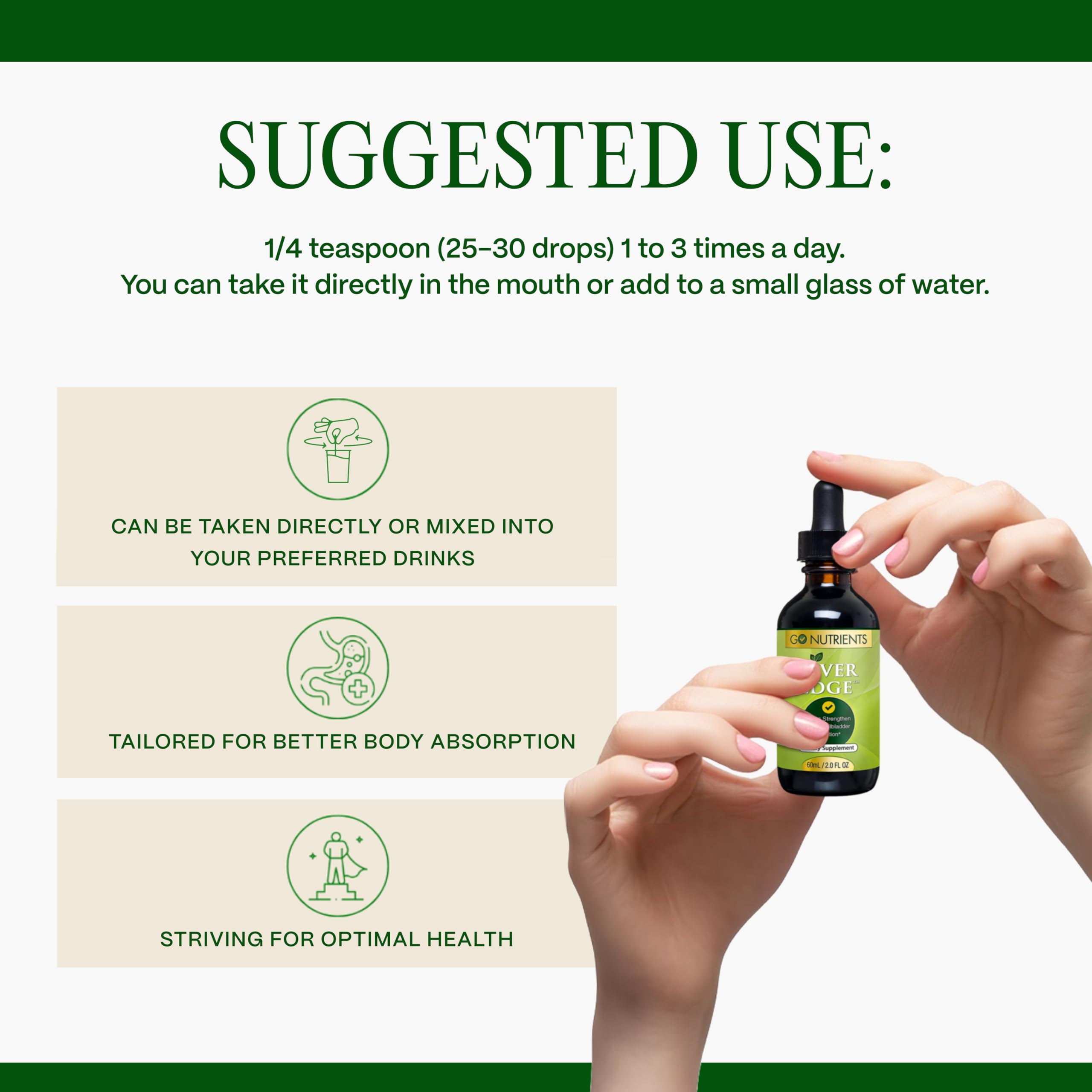 Easy-to-use liver support drops
