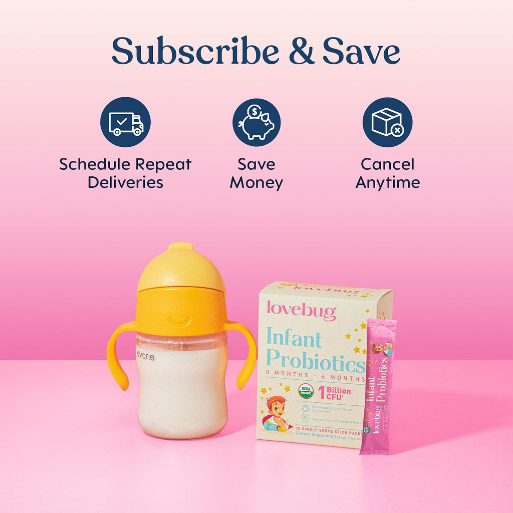 easy-to-use Lovebug probiotic packets