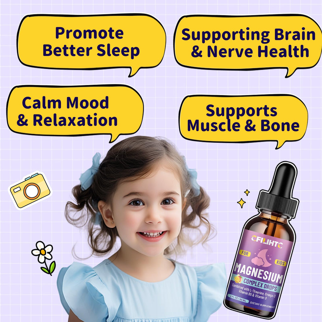 Easy-to-use magnesium drops for kids