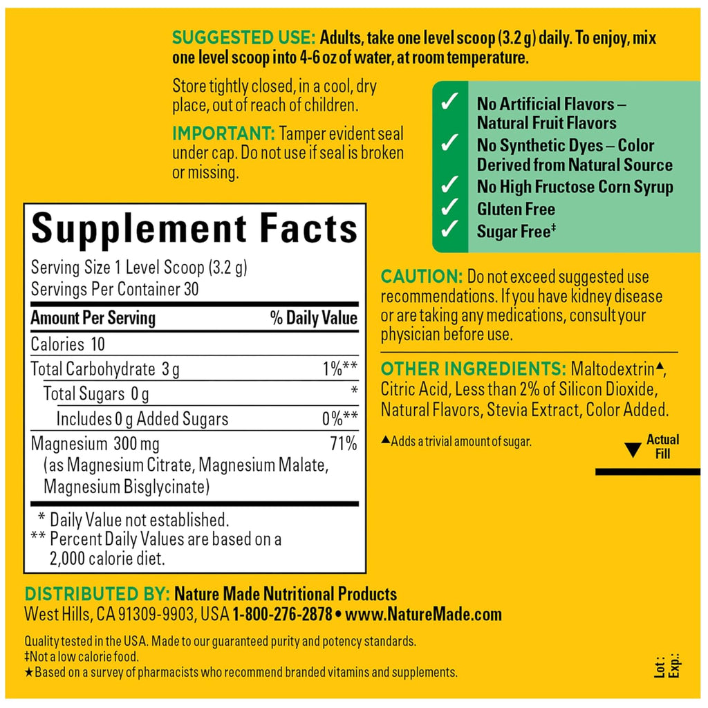 easy-to-use magnesium powder drink