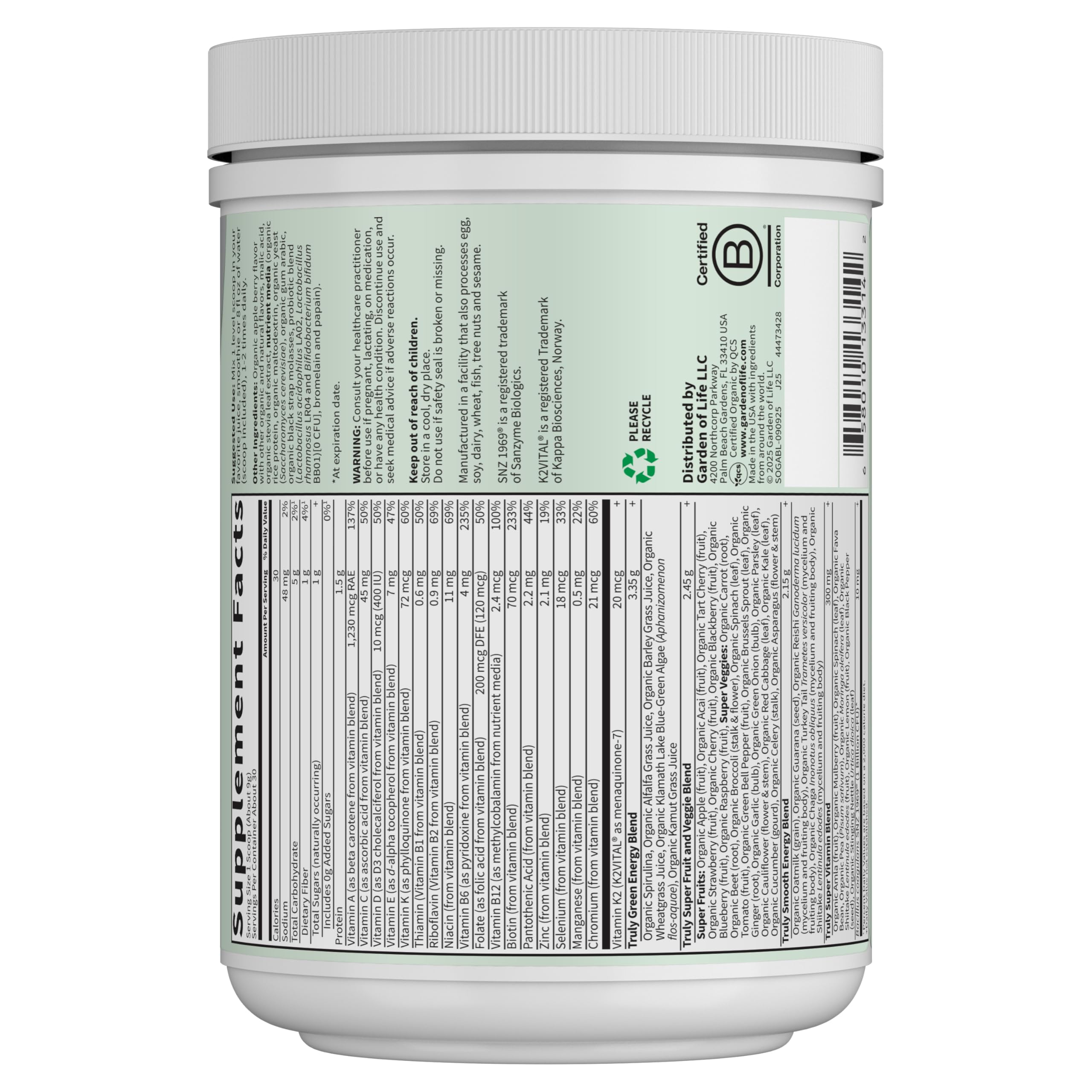 easy-to-use organic supplement powder
