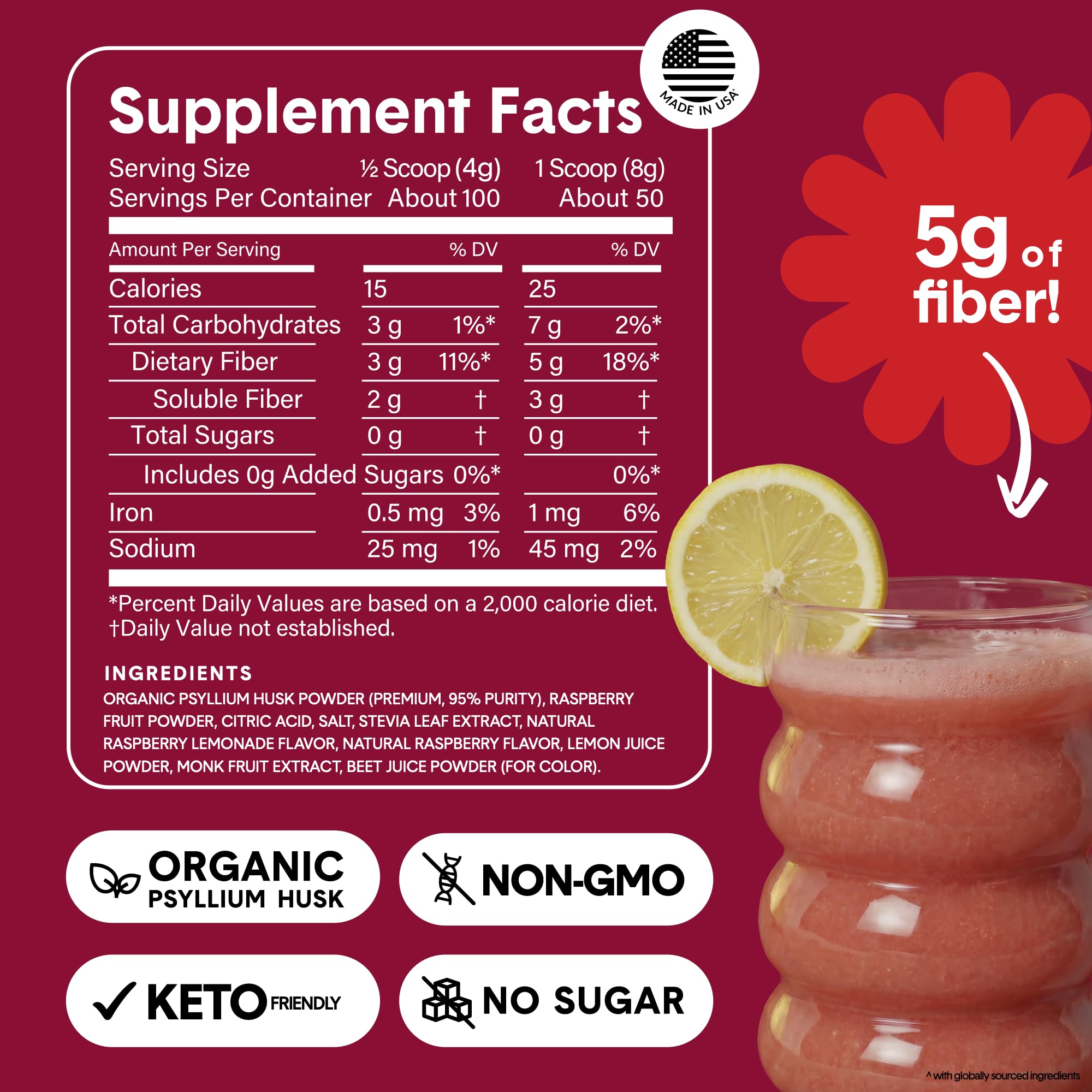 easy-to-use psyllium fiber supplement