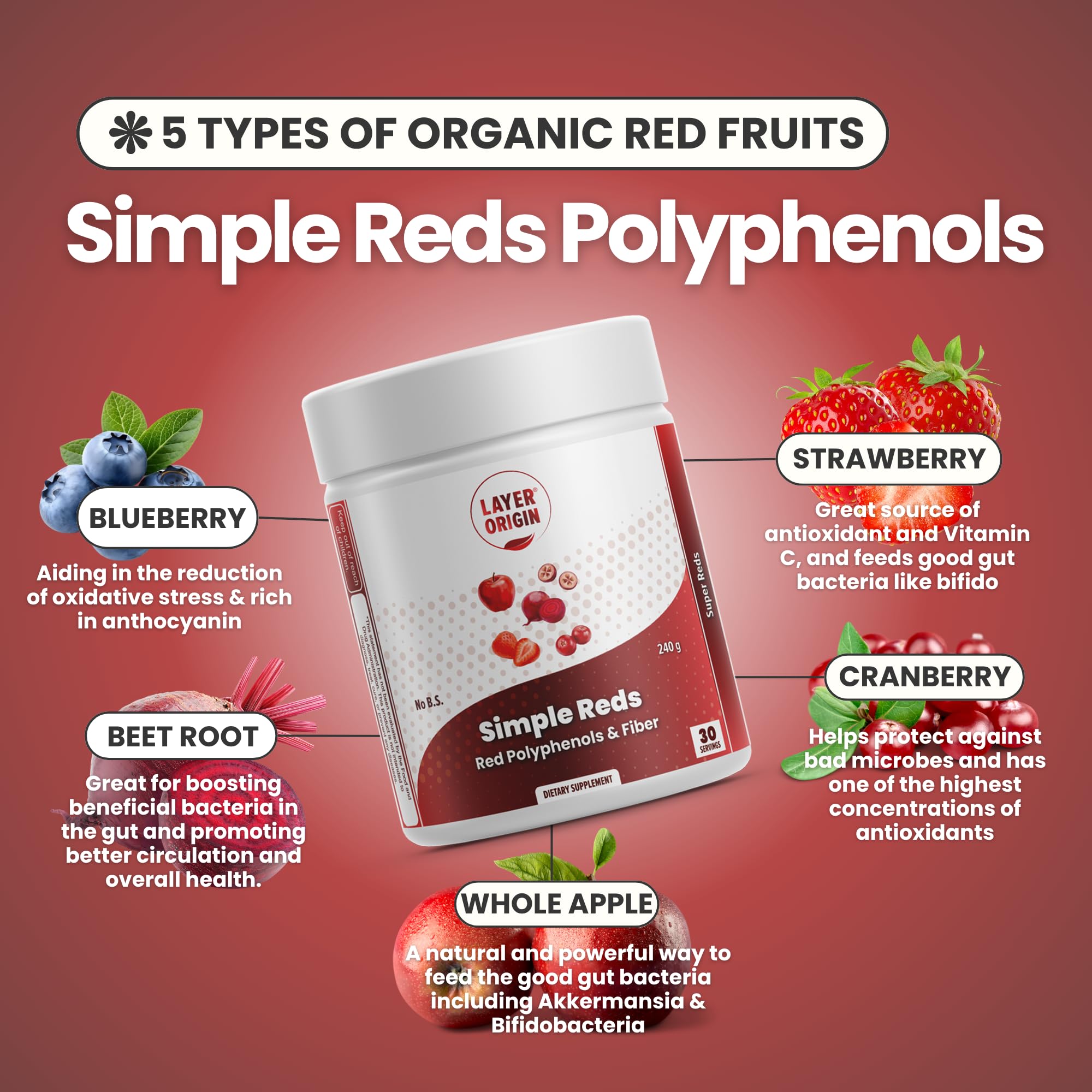 easy-to-use red fruit supplement