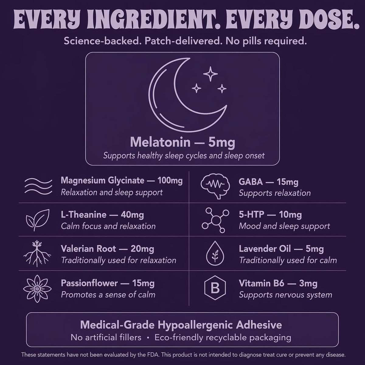 Easy to use sleep patches
