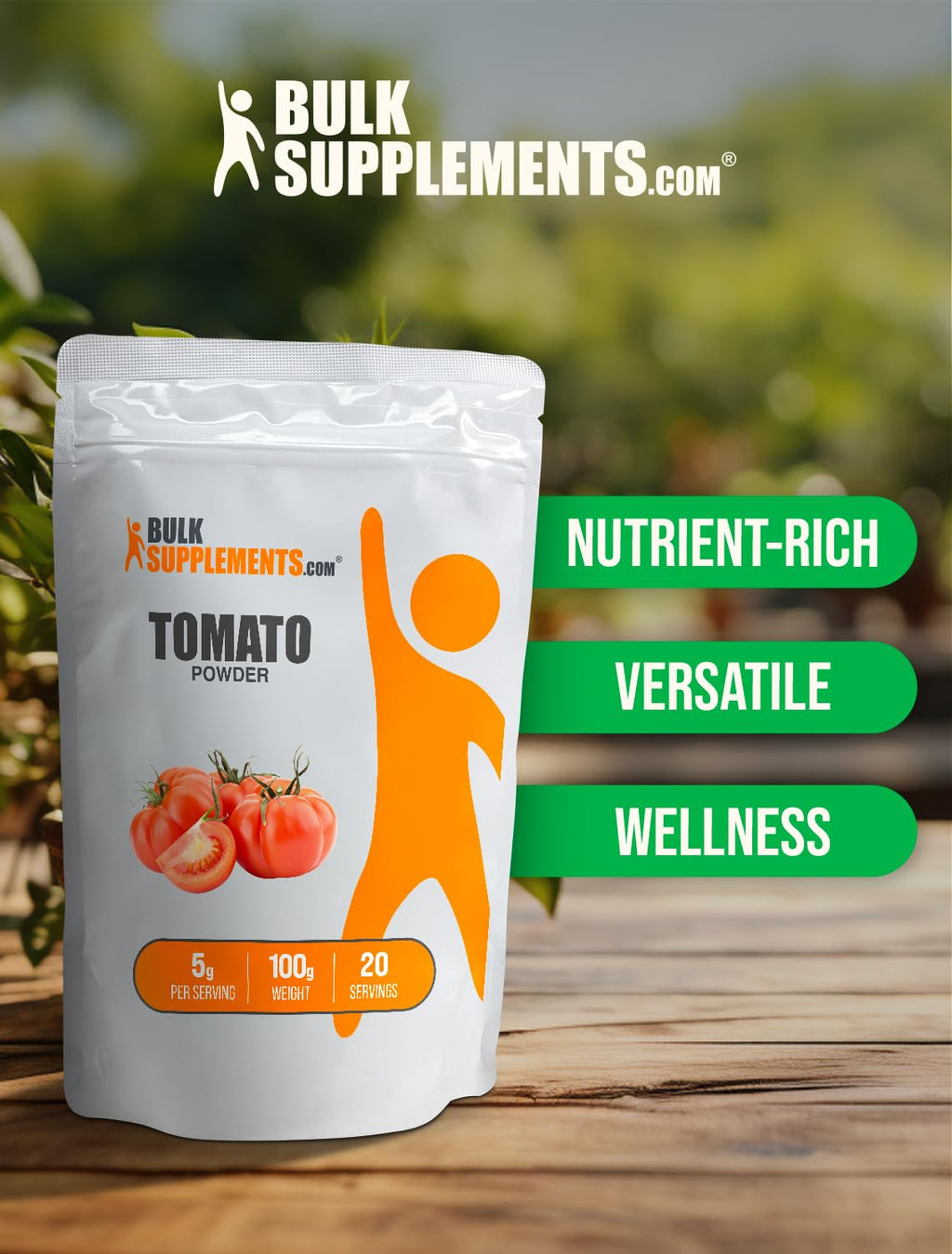 Easy-to-use tomato powder supplement