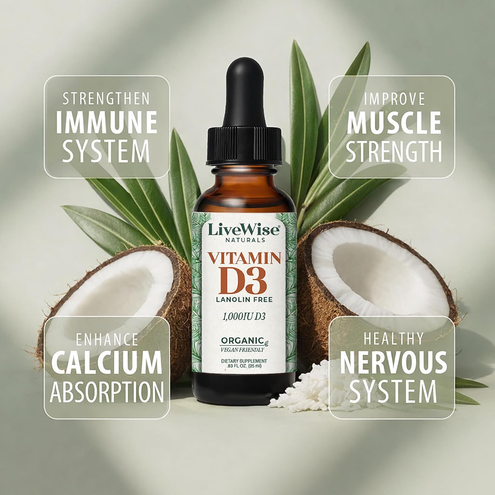 Easy-to-use vitamin D3 drops