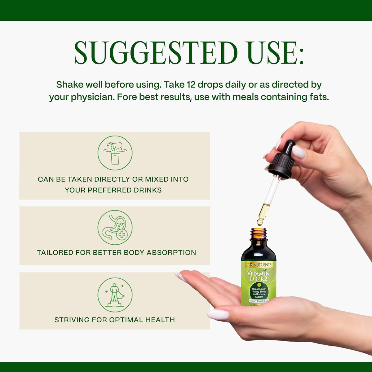 easy-to-use vitamin D3 K2 drops