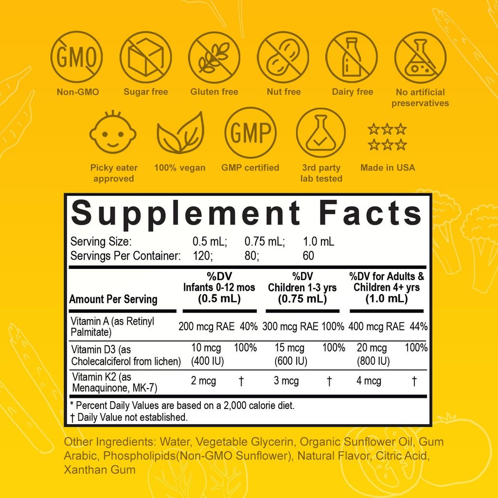 Easy-to-use vitamin D3 liquid drops