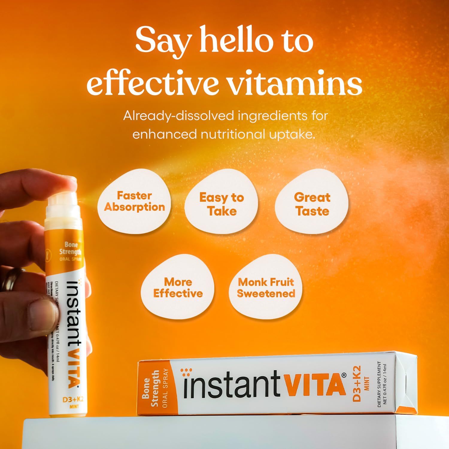 Easy-to-use vitamin oral spray