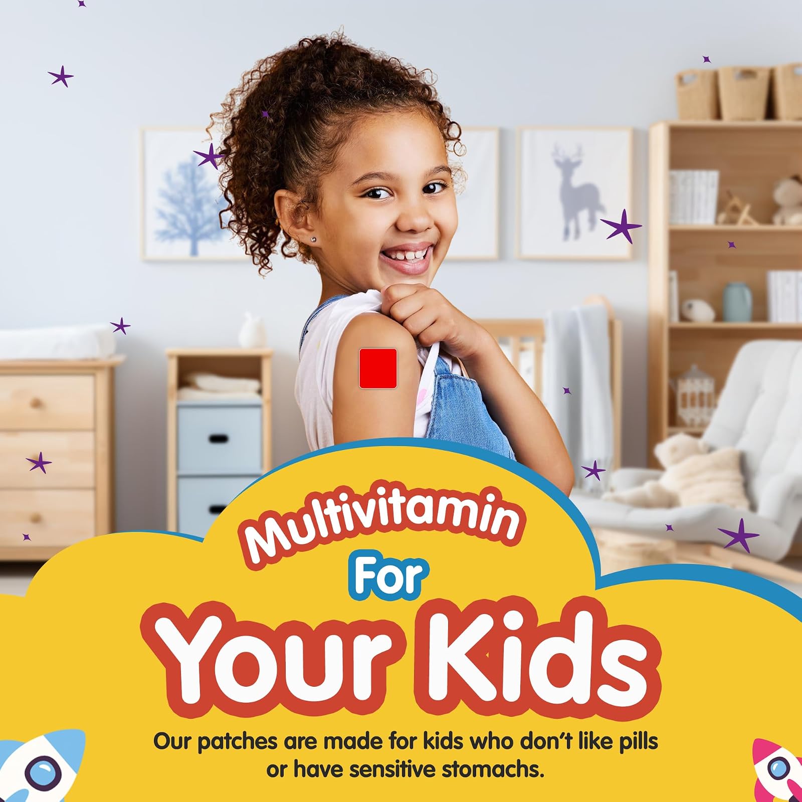 Easy-to-use vitamin patches for children