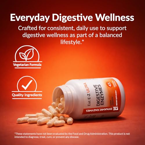 Eat E-Z digestive enzymes for bloating relief