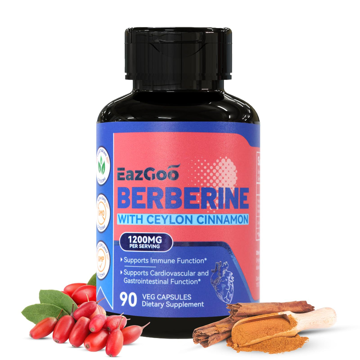 EAZGOO Berberine 1200 mg capsules