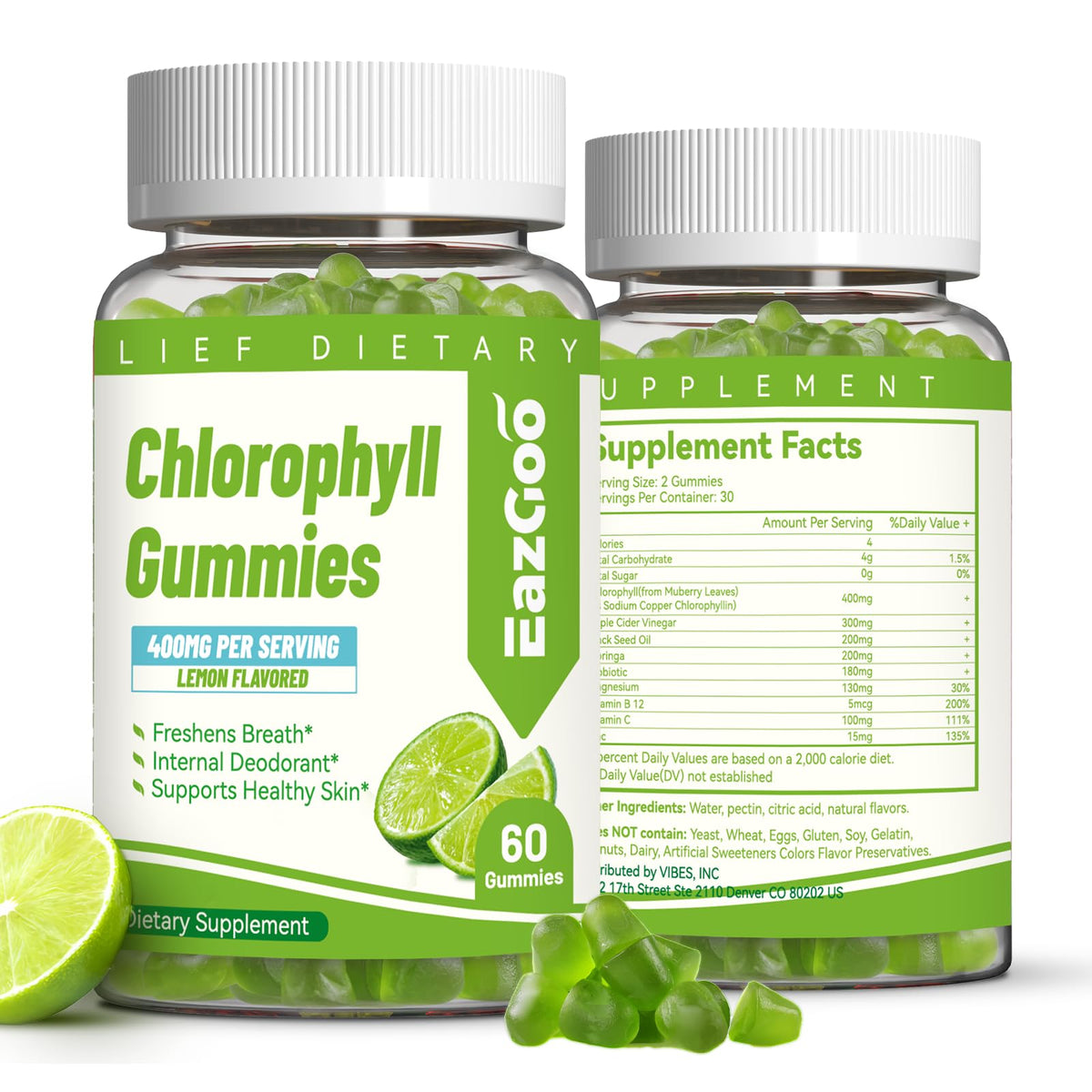 EAZGOO chlorophyll gummies with zinc
